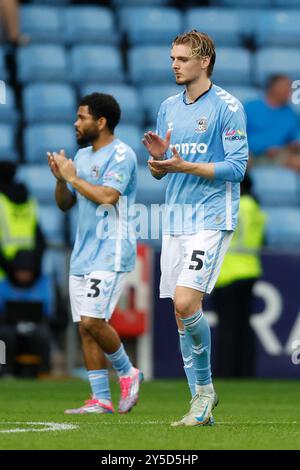 Coventry City's Jack Rudoni applauds the fans after the Sky Bet ...