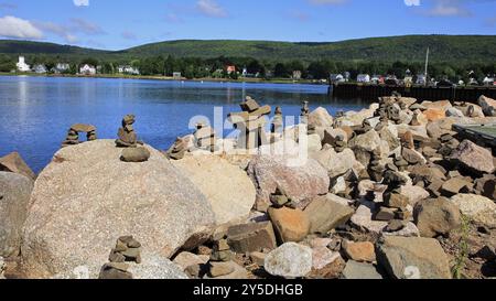 Stone men in Annapolis Royal in Canada Stock Photo - Alamy