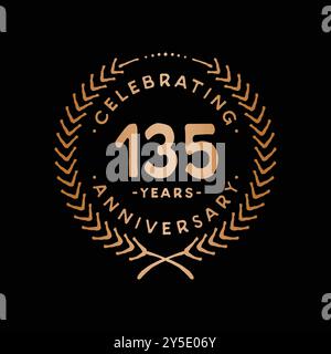 135 years design template. 135th vector and illustration Stock Vector ...
