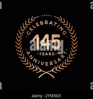 145 years design template. 145th vector and illustration Stock Vector ...