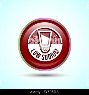 Low Sodium Icon Button Design Illustration Stock Vector Image & Art - Alamy