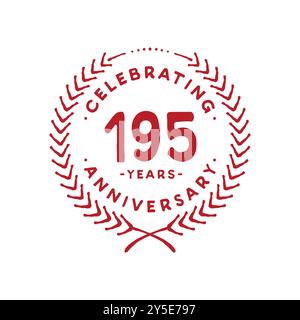 195 years design template. 195th vector and illustration Stock Vector ...