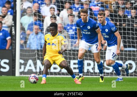 Wilfried Gnonto of Leeds United in action during the Premier League ...