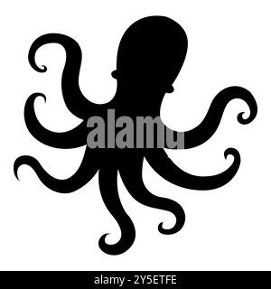 No Octopus Symbol Isolated on White Background. Underwater Animal ...