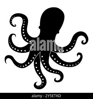 No Octopus Symbol Isolated on White Background. Underwater Animal ...