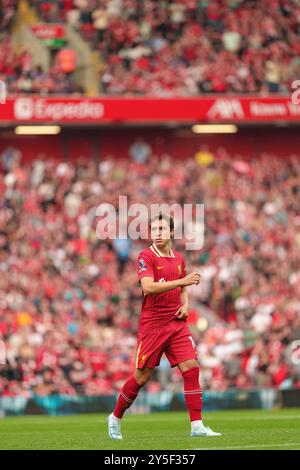 Liverpool's Federico Chiesa during the Premier League match at Anfield ...