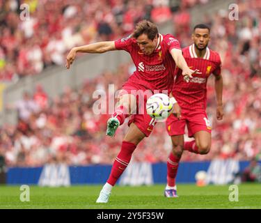 Liverpool's Federico Chiesa during the Premier League match at Anfield ...