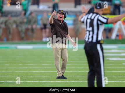 Wyoming Coach Jay Sawvel during the second half of an NCAA college ...