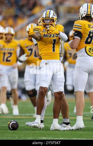 Missouri wide receiver Theo Wease Jr. (WO44) poses for a portrait at ...