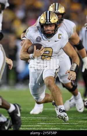 Vanderbilt quarterback Diego Pavia (2) runs for a touchdown during the ...