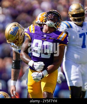 LSU Tigers defensive tackle Ahmad Breaux (16) sacks Louisiana Tech ...