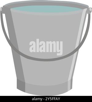 container bucket water cartoon vector illustration Stock Vector Image ...
