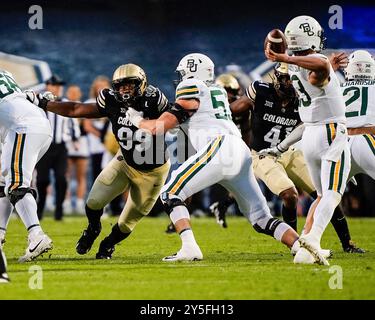 Colorado defensive lineman Shane Cokes takes part in the 40-yard dash ...