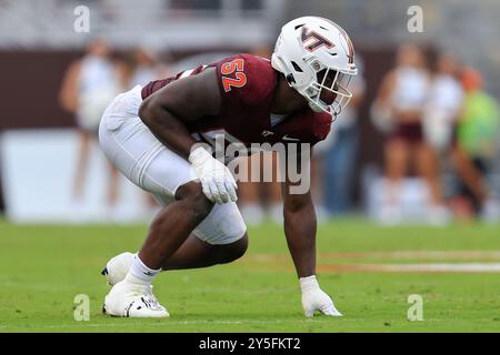 Virginia Tech defensive lineman Antwaun Powell-Ryland (DL60) poses for ...
