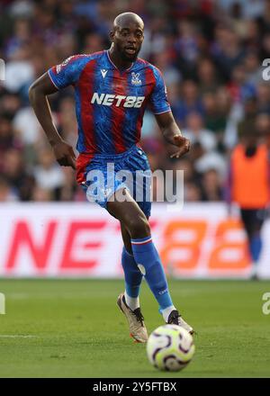 Crystal Palace's Jean-Philippe Mateta kicks a corner flag after scoring ...