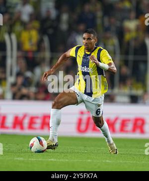 September 21 2024: Alexander Djiku of Fenerbahce controls the ball during a Turkey SÃ¼per Ligue ...