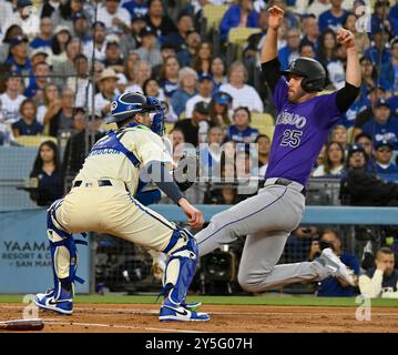 Los Angeles Dodgers' Hunter Feduccia (67) returns to the dugout after ...