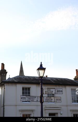 Historic fingerpost signpost with mileages to destiantions from ...