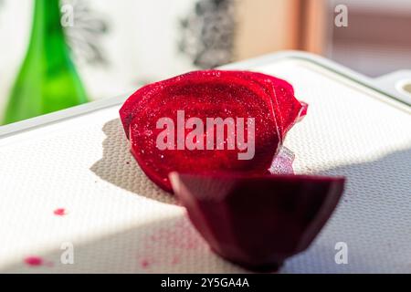 Shot of a freshly peeled and cut beetroot Stock Photo - Alamy