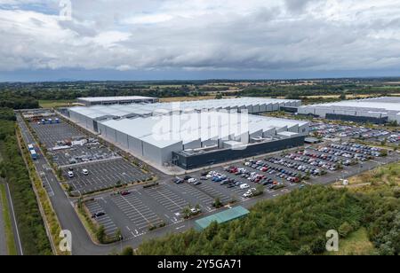 aerial view of the Jaguar Land Rover car manufacturing plant at ...