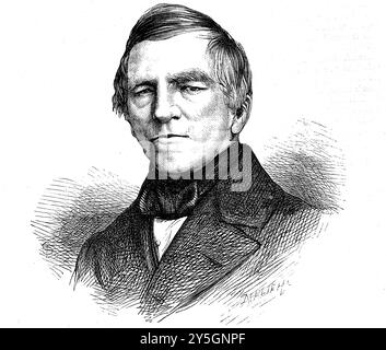 Portrait of Johann Franz Encke (1791-1865) - Historical engraving Stock ...
