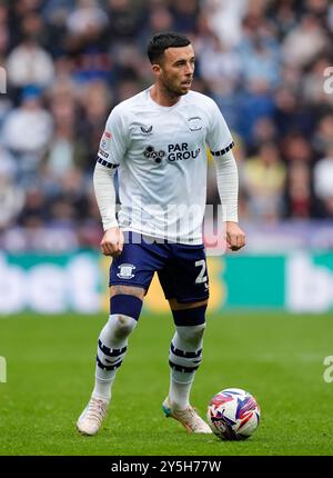 Preston North End's Sam Greenwood (left) and Swansea City's Goncalo ...
