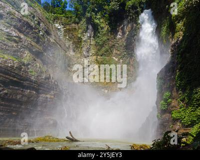 Hikong Bente falls in Lake Sebu, South Cotabato, Philippines. This is ...