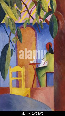 This artwork by August Macke, a German painter, represents the ...
