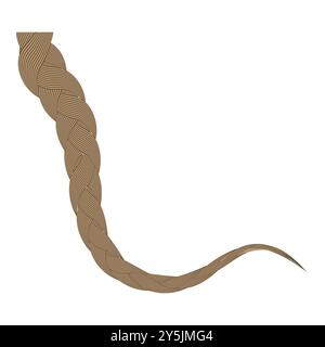 Braid icon clipart avatar. Braided curve hair. Cartoon art illustration ...