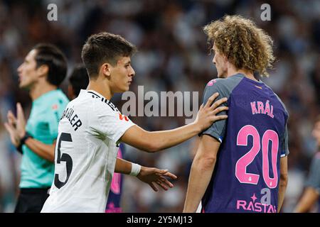 Arda Guler, Alex Kral seen during LaLiga EA SPORTS game between teams ...