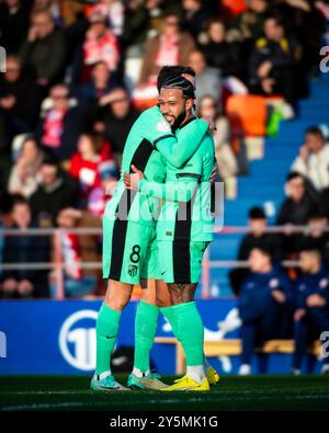 Saul of Atletico de Madrid celebrates the goal during the UEFA Europa ...