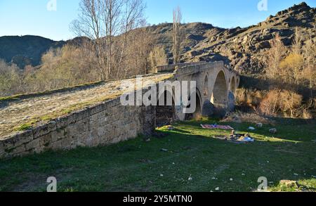 Located in Cankiri, Turkey, Akbas Bridge was built in the 20th century ...