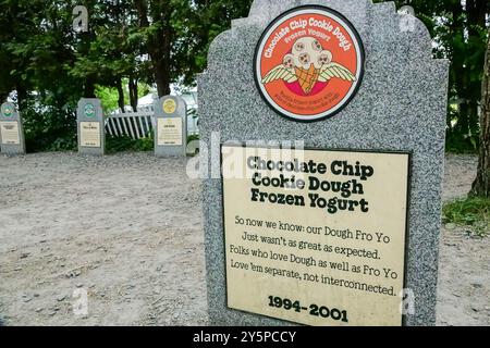 A humorous tombstone dedicated to former flavors of Ben & Jerry’s Ice ...