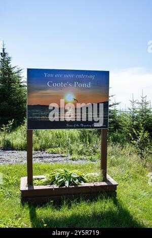 Welcome to Coote's Pond sign on NL 90 in Newfoundland & Labrador ...