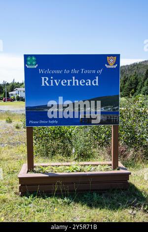 Welcome to the town of Riverhead sign on NL 90 in Newfoundland ...
