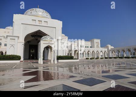 Architectural landmark Qasr Al Watan Presidential Palace complex in Abu ...