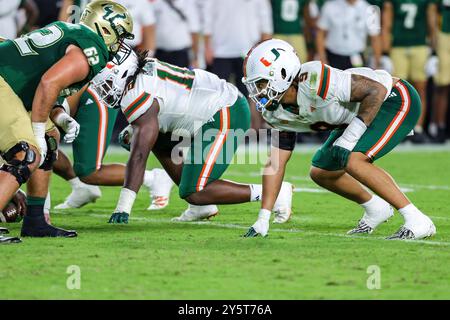 Miami defensive lineman Tyler Baron runs the 40-yard dash at the NFL ...