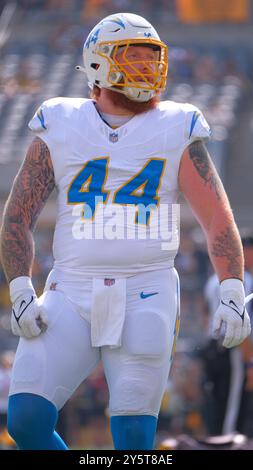 Los Angeles Chargers Scott Matlock catches a pass against the Kansas ...