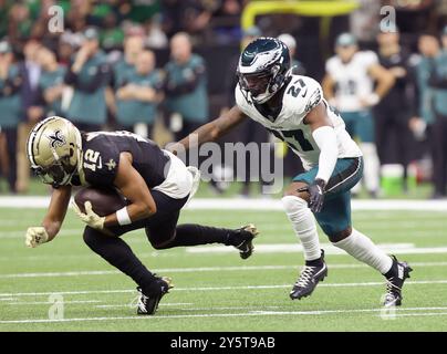 Philadelphia Eagles cornerback Quinyon Mitchell (27) celebrates during ...