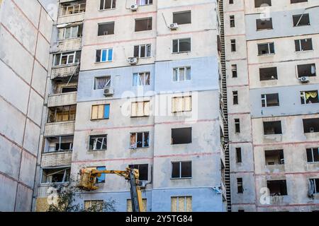 Kharkiv, Ukraine, September 22, 2024 Aftermath of the Russian attack on ...
