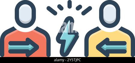 Icon for confrontation, encounter Stock Vector Image & Art - Alamy