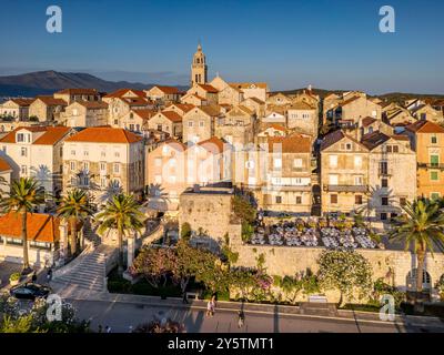 Korcula Island, Croatia - August 5, 2024: An overhead view of Zitna ...