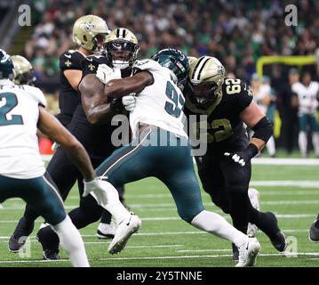 Philadelphia Eagles defensive tackle Moro Ojomo (97) and Eagles ...
