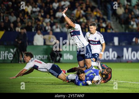 Vancouver Whitecaps' Sebastian Berhalter scores against Los Angeles FC ...