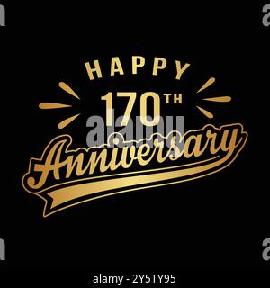 170 years anniversary logo design template. 170th anniversary ...