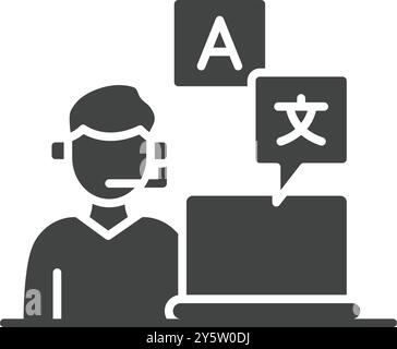 Translate icon vector image. Suitable for mobile application web ...