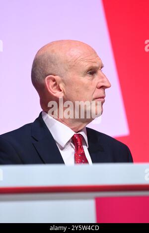 Defence Secretary John Healey speaking during the Labour Party ...