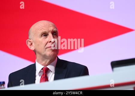 Defence Secretary John Healey speaks to Rolls-Royce apprentice during ...