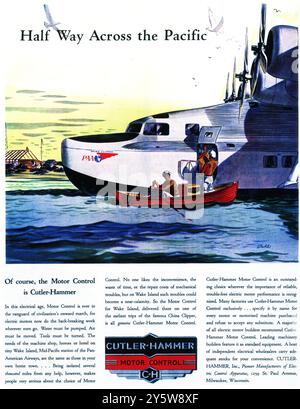 The China Clipper, a Martin M-130 four-engine amphibious airplane, is ...