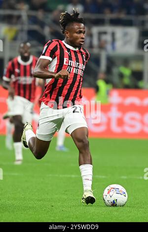 AC Milan's Samuel Chukwueze during the Serie A soccer match between Milan and Cremonese at the ...
